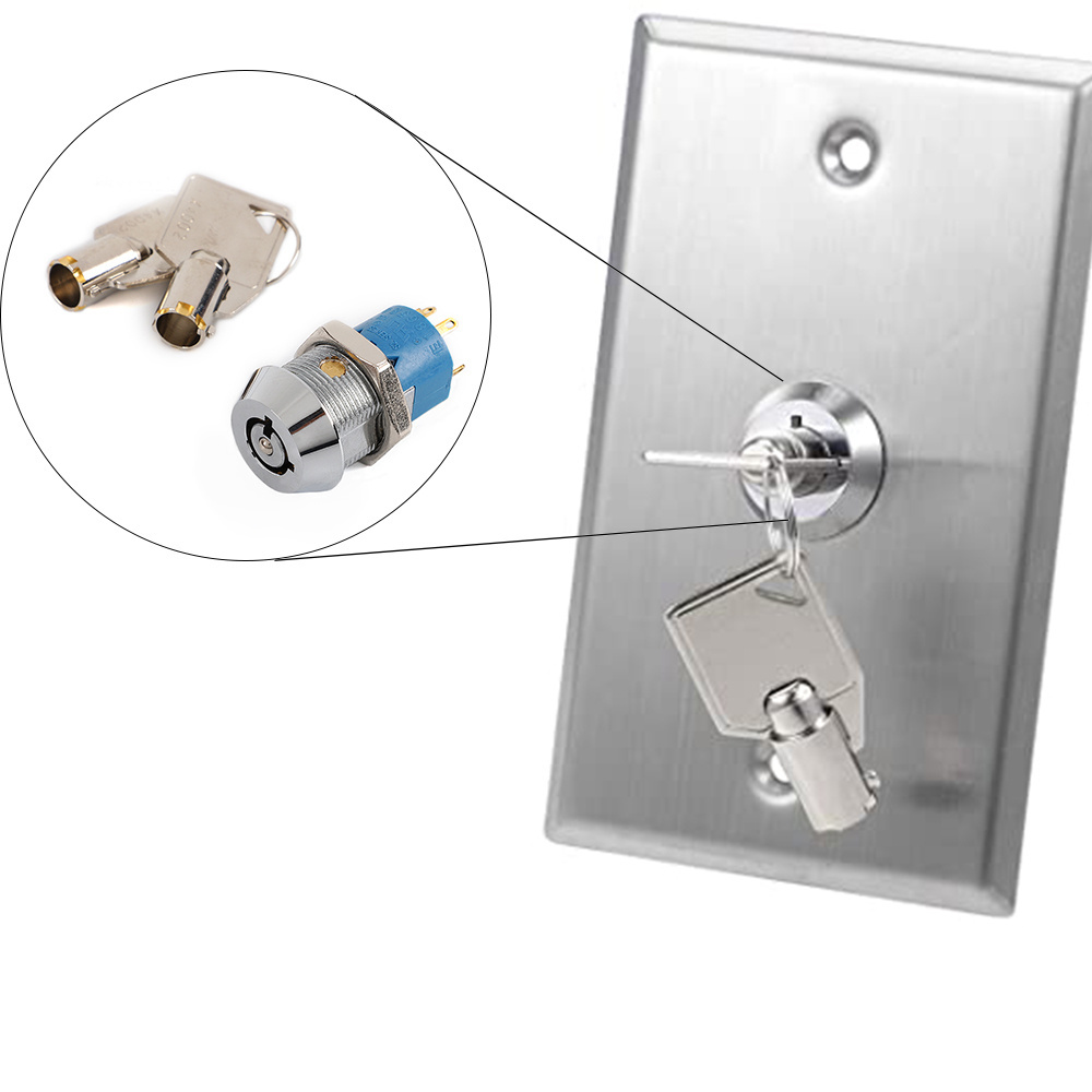 JK218 Key Switch Lock On/Off Exit Switch Emergency Door Release SPST ...
