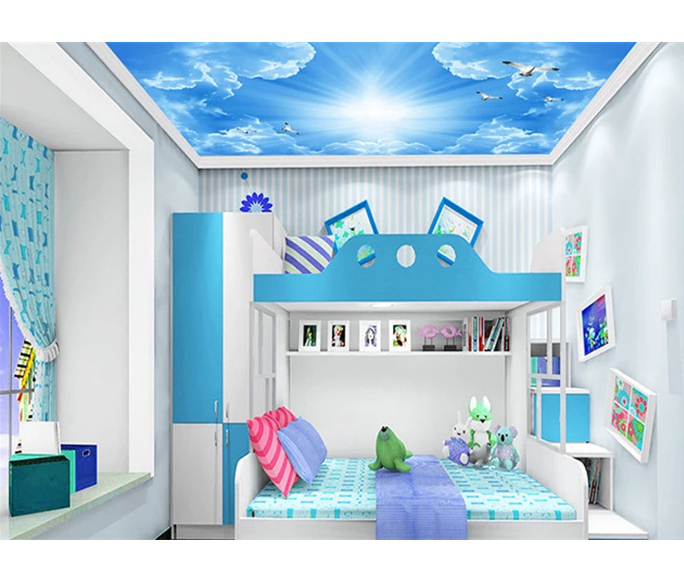 customize sky cloud ceiling mural wallpaper White pigeons 3d effect ...