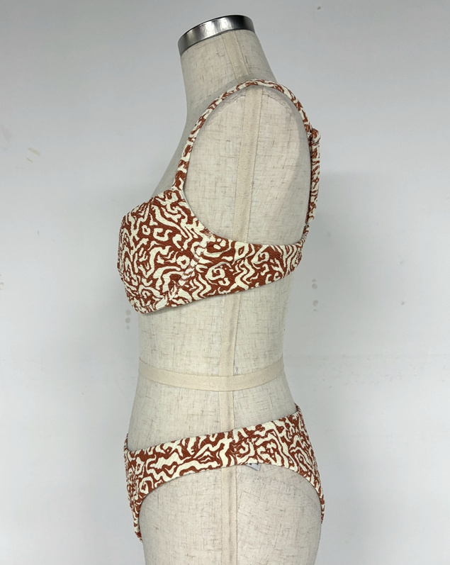 Printed Color Swimwear Micro Thong High Cut Bikini Set Biquini Triangle ...