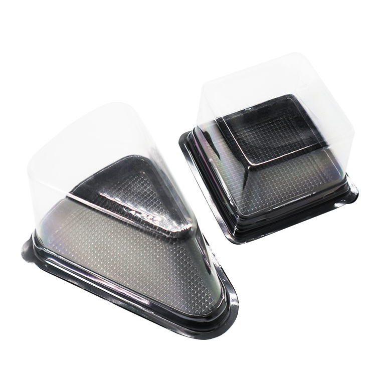 Customized Plastic Blister Slice Cake Square Triangle Packaging Boxes ...