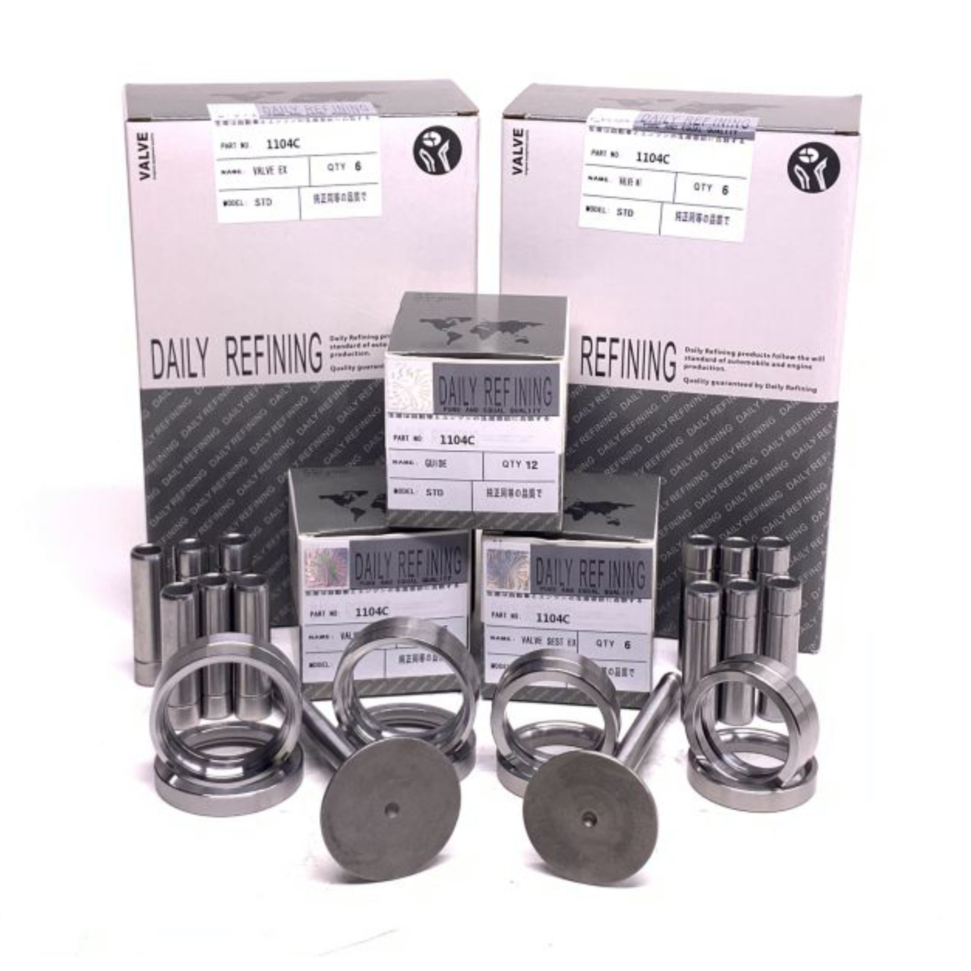 Engine Intake and Exhaust Valve V2003 V2203 V2403 V2607 V3307 Kubota ...