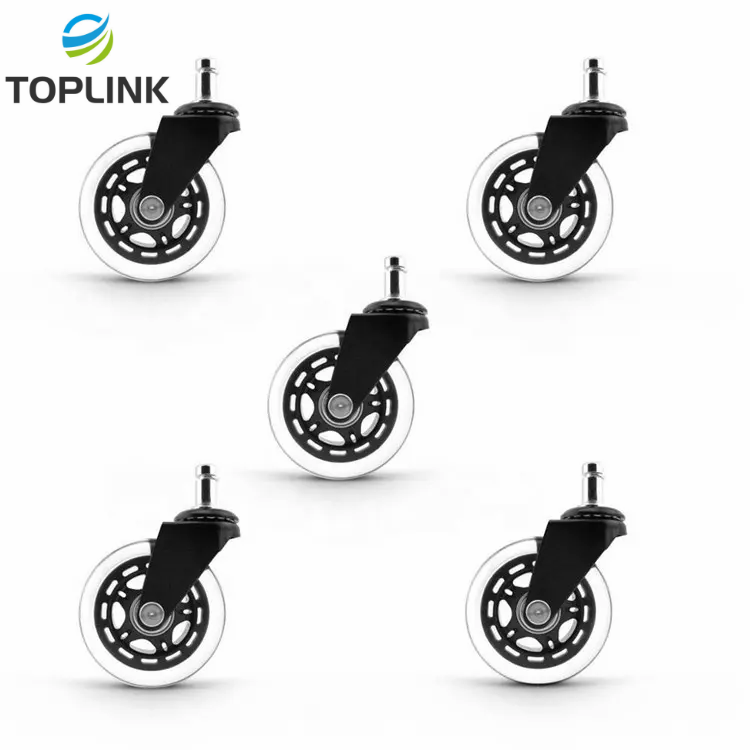 Best Replacement Black 3 Inch PU Chair Wheels Office Chair Caster ...