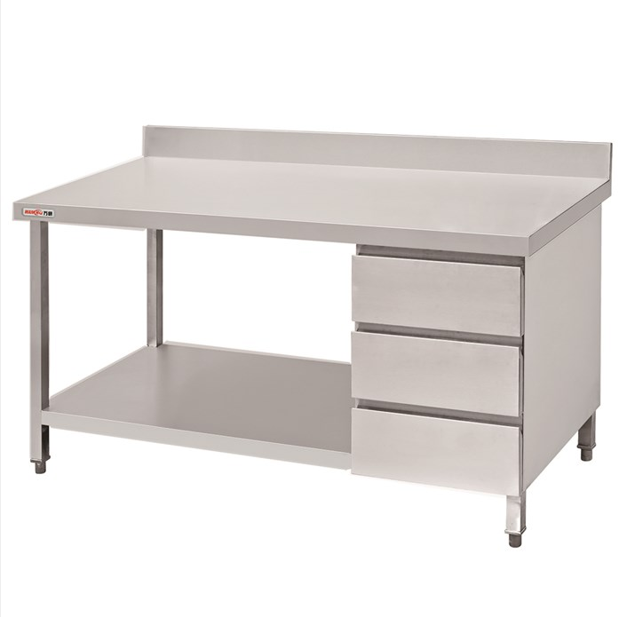 Restaurant Kitchen Food Prepare Table with Drawers Stainless Steel ...