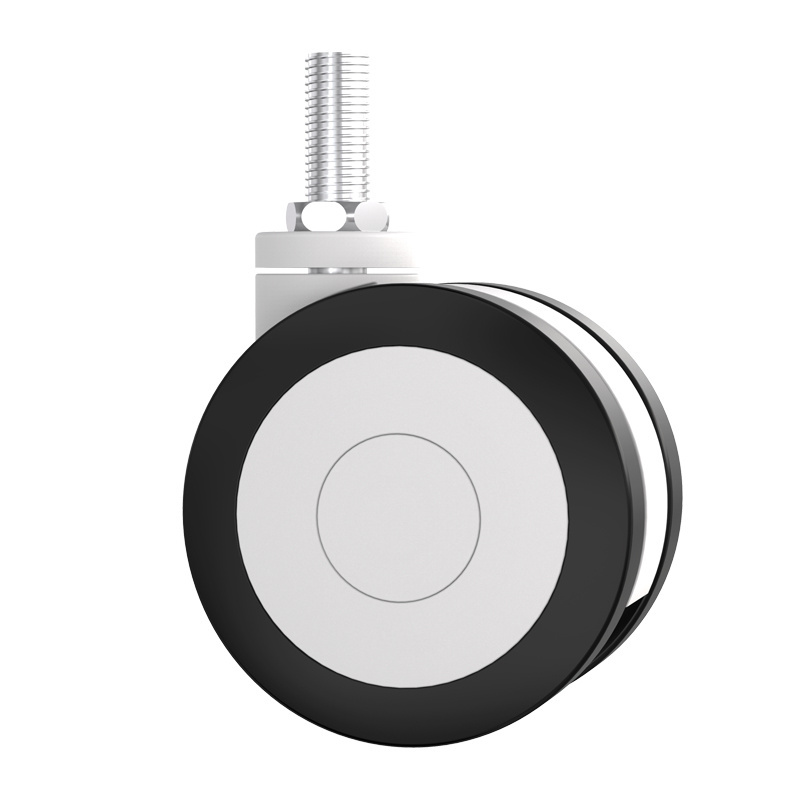 Weihang castors 3 inch twin-wheels threaded stem casters medical caster ...