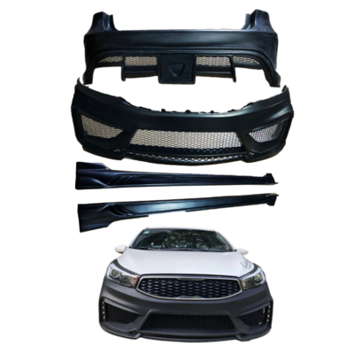 Aftermarket parts Pp Body Kit Front Bumper Rear Bumper and Side Skirt For KIA K3 2016 2017 2018 Type A BestSuppliers