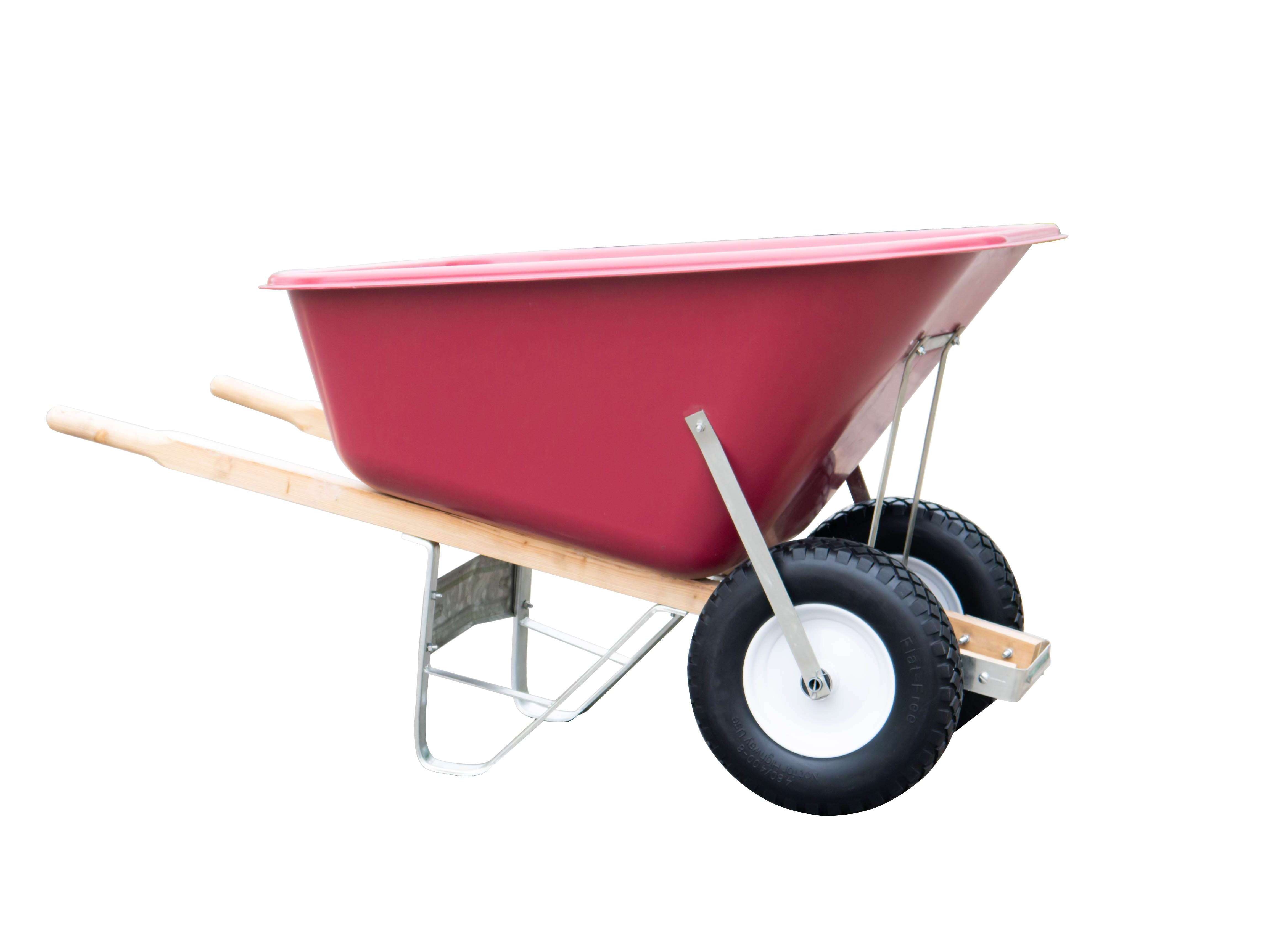 200L two wheel heavy duty plastic tray farming wheelbarrow ...
