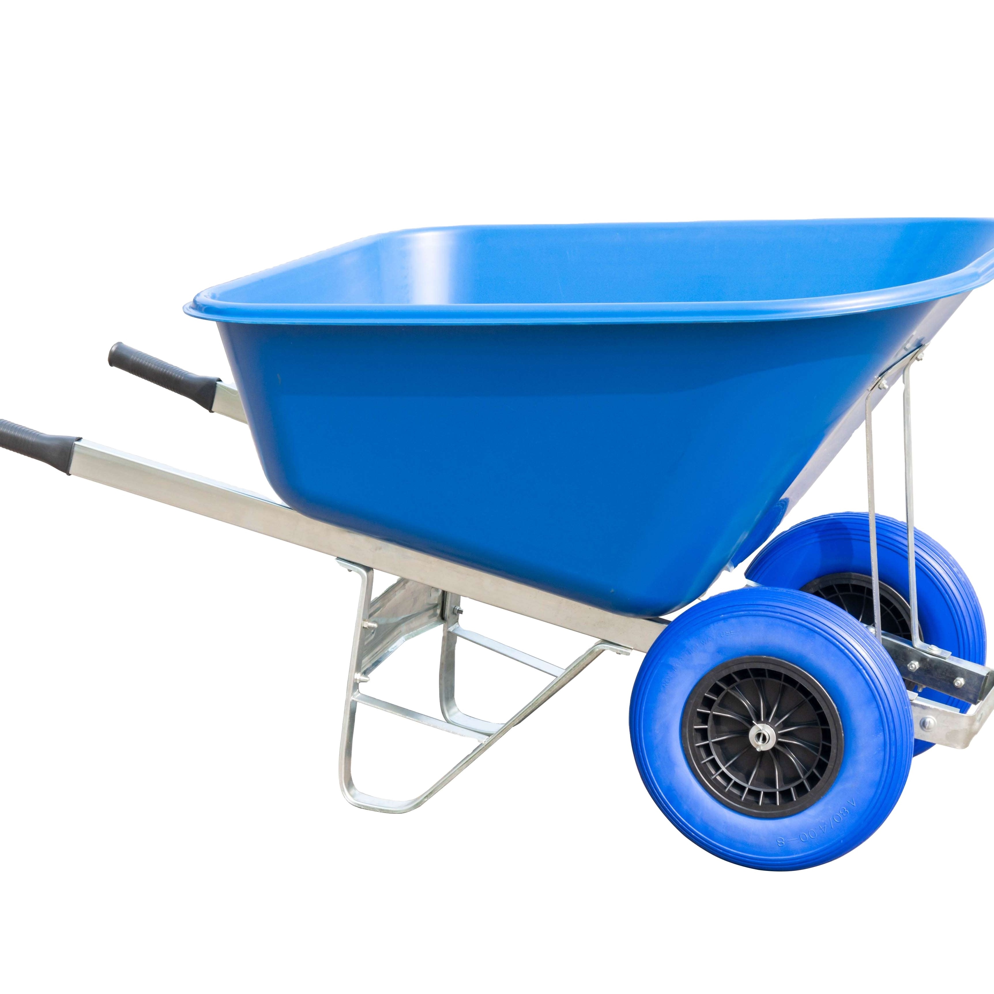200L two wheel heavy duty plastic tray farming wheelbarrow ...