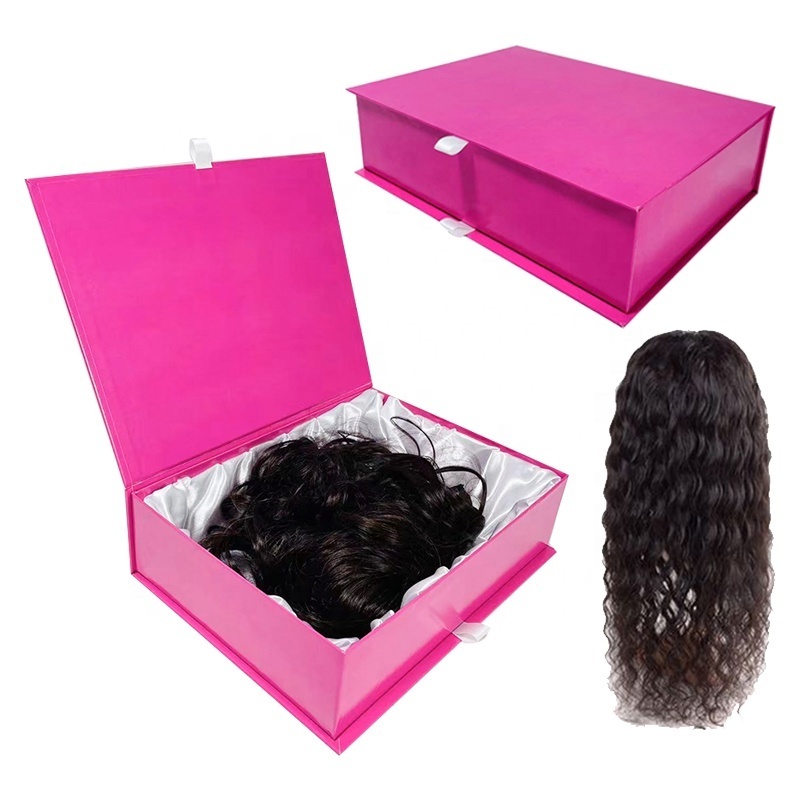 Custom logo Luxury Cardboard Gift Virgin Human hair packaging boxes ...
