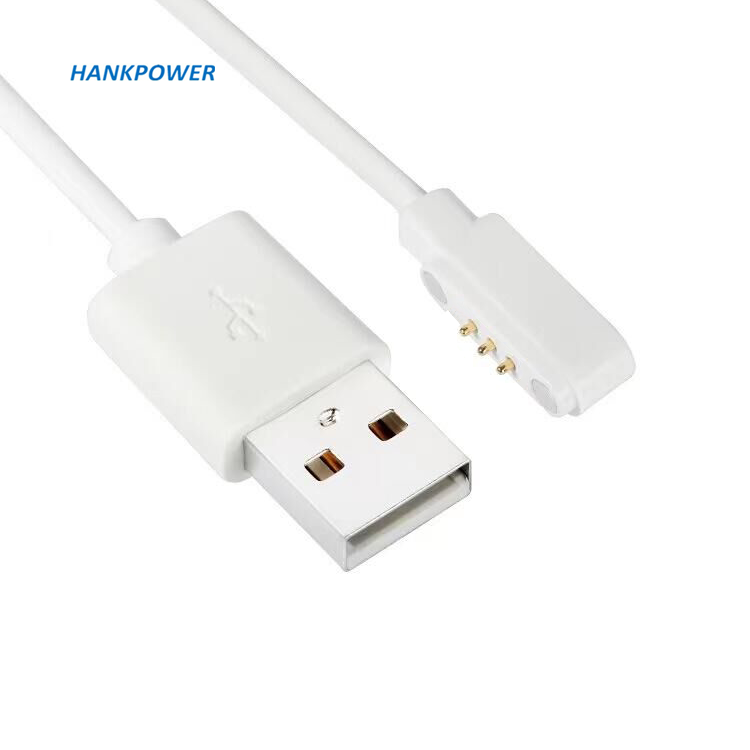 USB A Male to 3 Pin Pogo Power Charger Cable 3pin Magnetic Charger ...