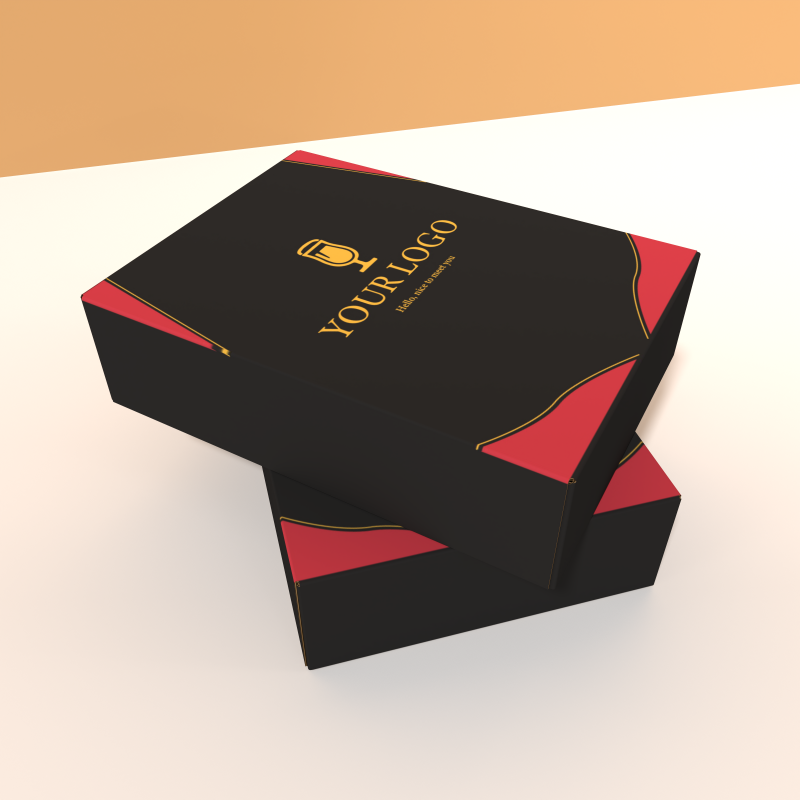 Custom Made Luxury Matt Black Rigid Cardboard Liquor Set Packaging ...