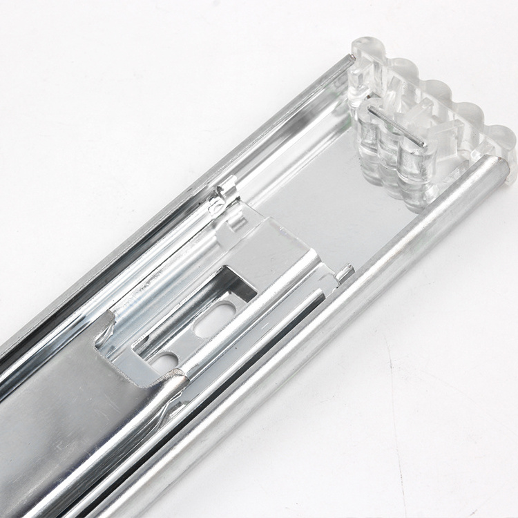 3 Fold Drawers Channel Push To Open Hidden Telescopic Rails Soft Close ...