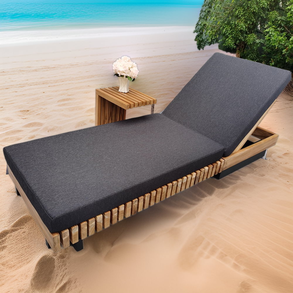 Heavy-Duty Metal Sun Loungers Aluminum Frame Patio Lounge Chair Folding ...