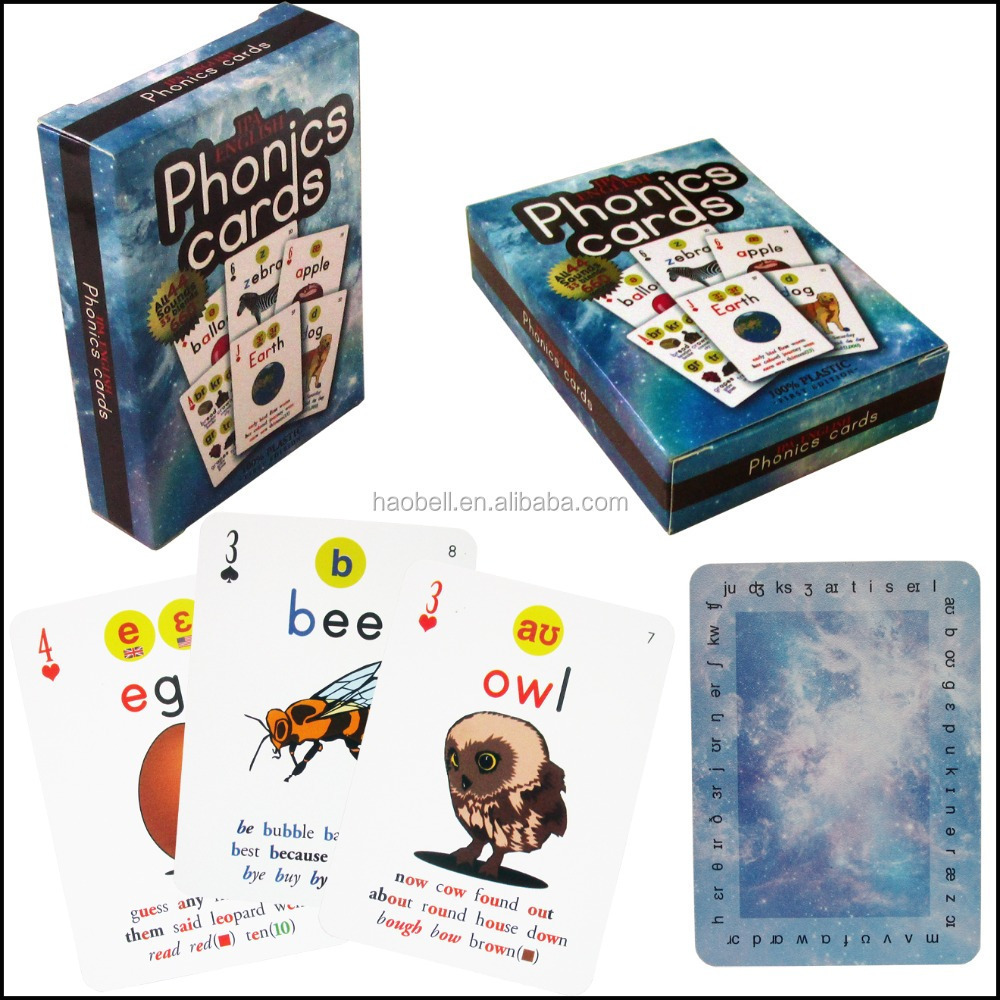 kids flash playing cards children educational card game learning ...