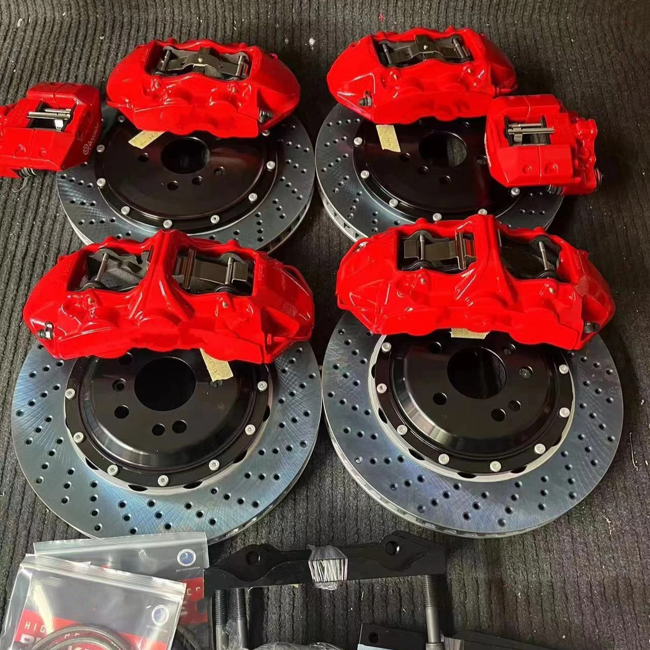 6 pot brake caliper For audi rs3 brake disc sport system big brake kit ...