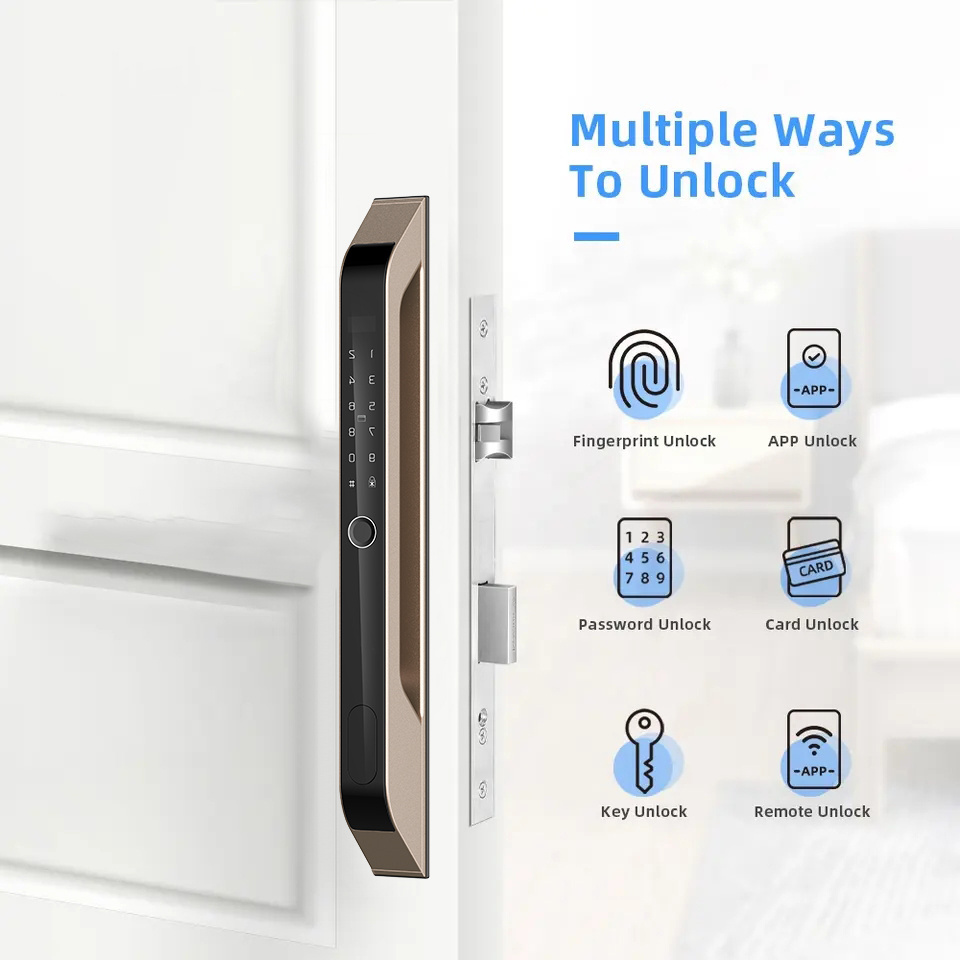 sliding door lock IP65 waterproof app smart lock aluminum door use ...