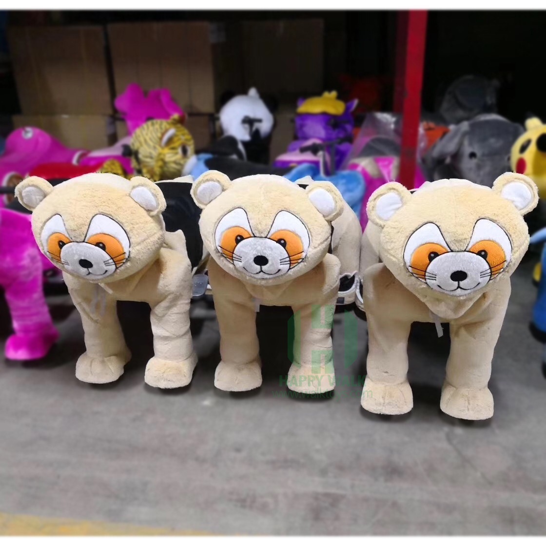 Kids Electric battery operate spotlight animal scooters motorized plush ...