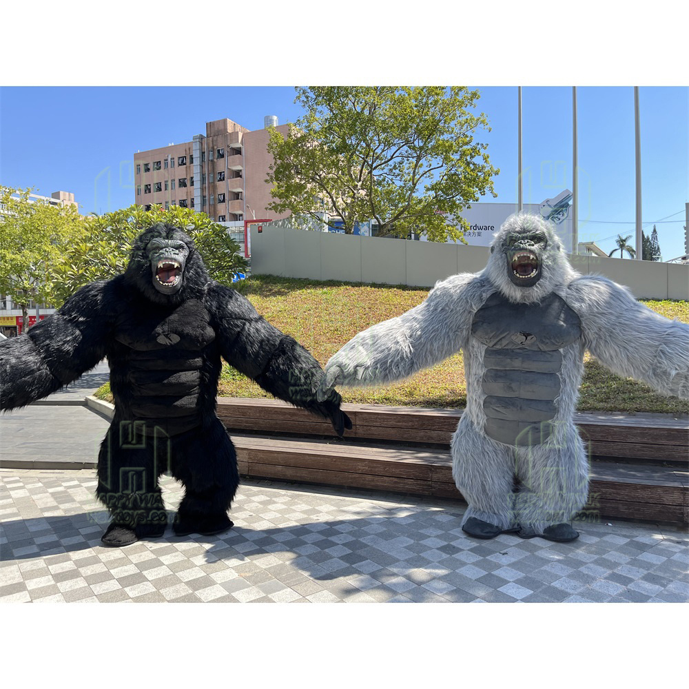 Customized animal mascot cartoon inflatable realistic gorilla costume ...