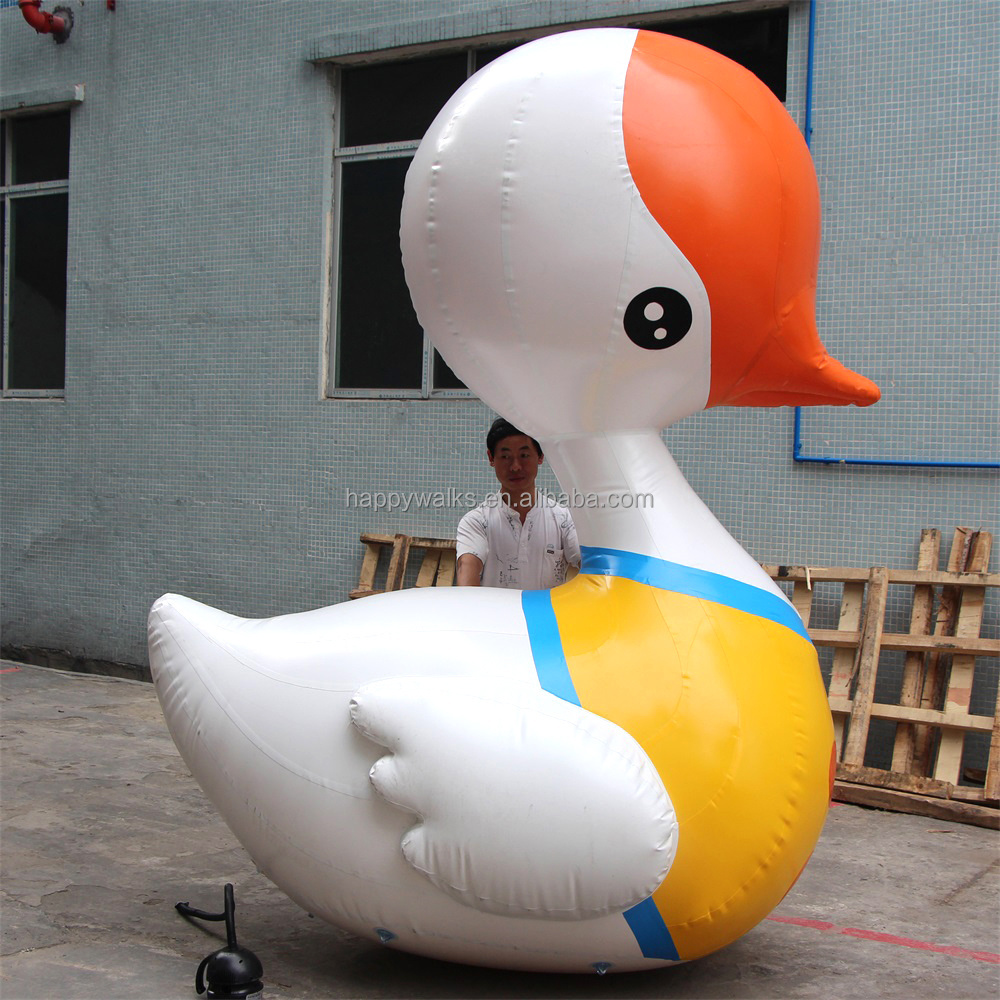 Commercial Sealed Giant Cartoon Duck White Goose Inflatable Animal ...