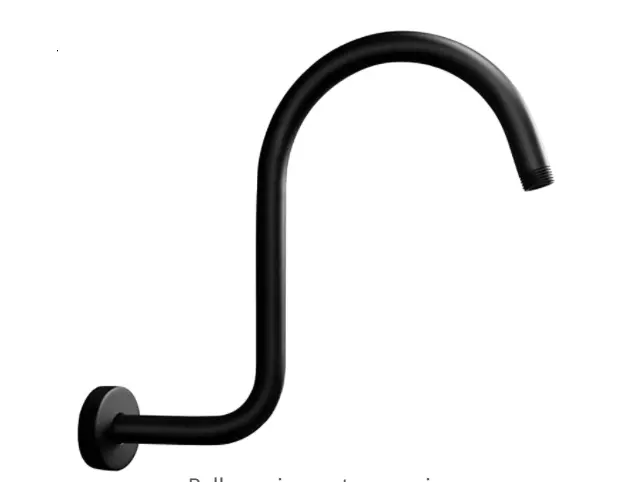 16inches Gooseneck High Rise S Shape Shower Arm with Flange Chrome ...