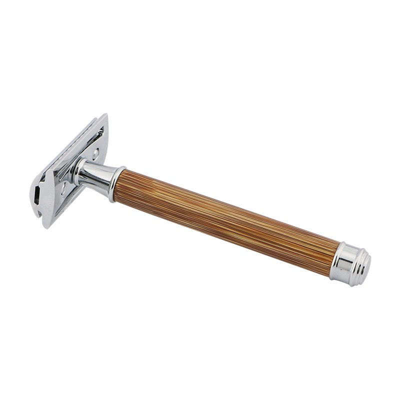 Double Edge Bamboo Handle Natural Color Classical Men's Shaving Safety ...