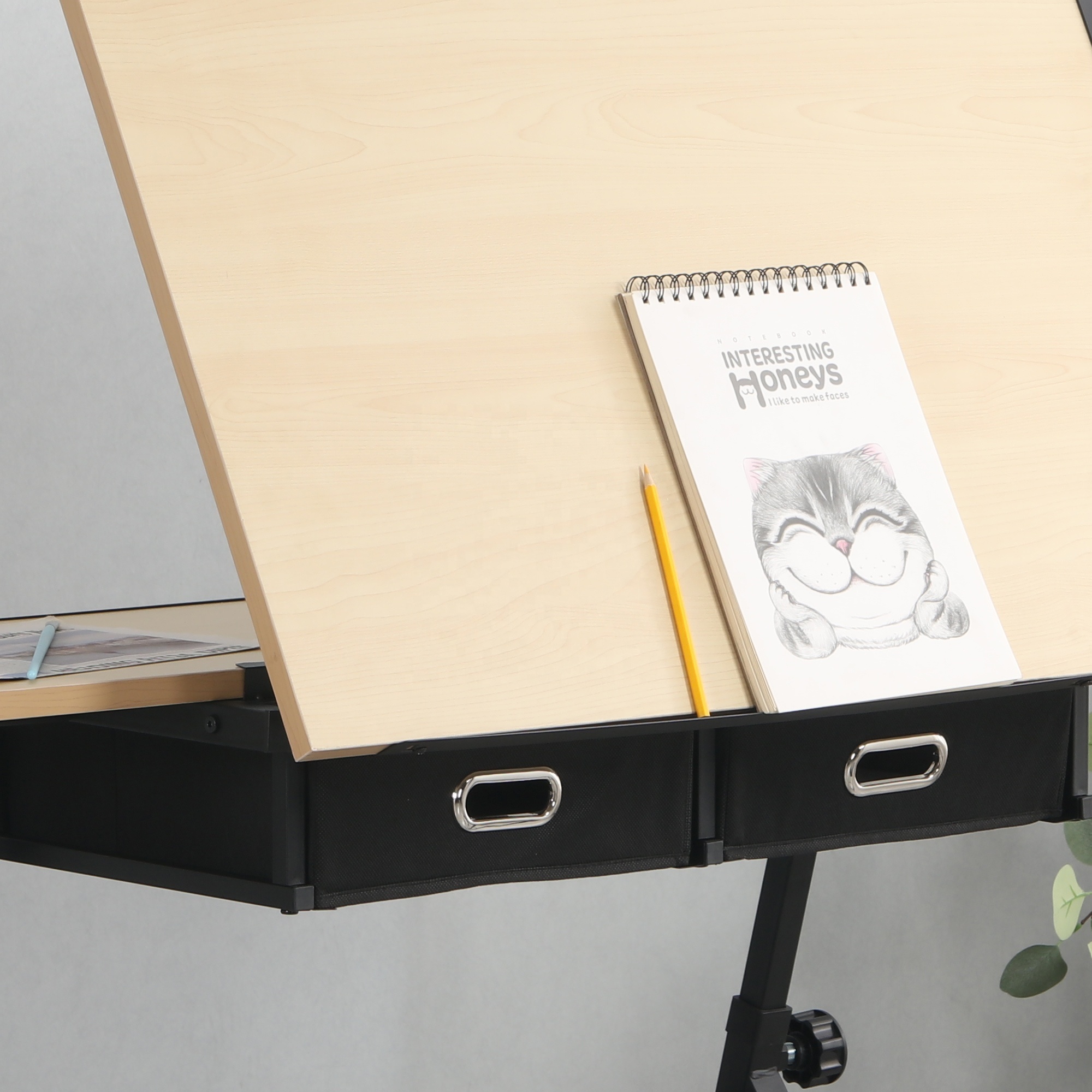 Retailable wooden height adjustable professional drafting table for ...
