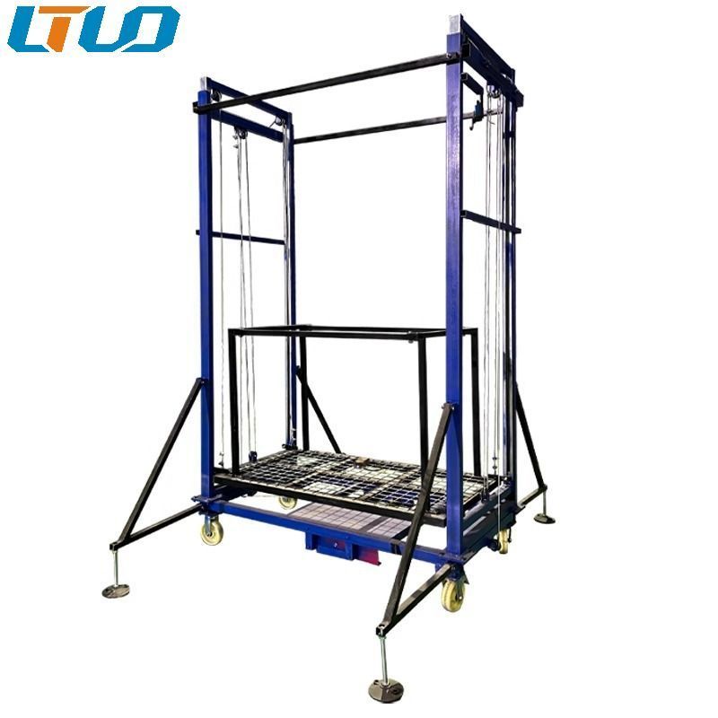 5M 6M Portable Foldable Electric Lifting Scaffold 500KG Mobile Lift ...