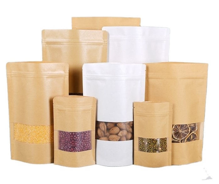 Kraft Paper Food Packaging Packet Bag / Dried Mango Dry Fruit Packaging ...