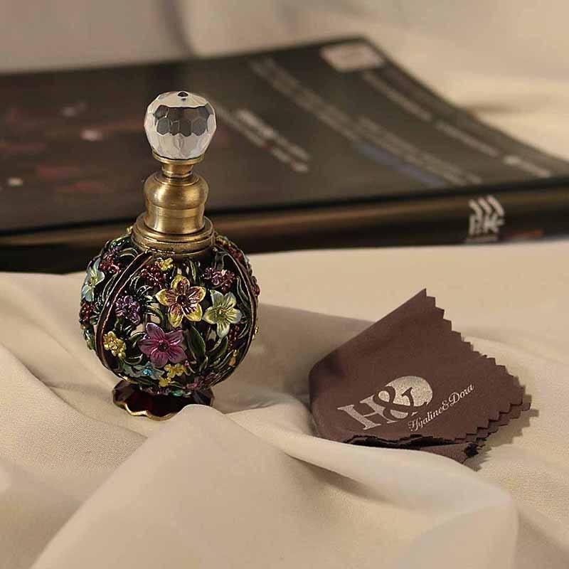 H&D Refillable Bottle Empty Crystal Glass Perfume Bottle Beautiful ...