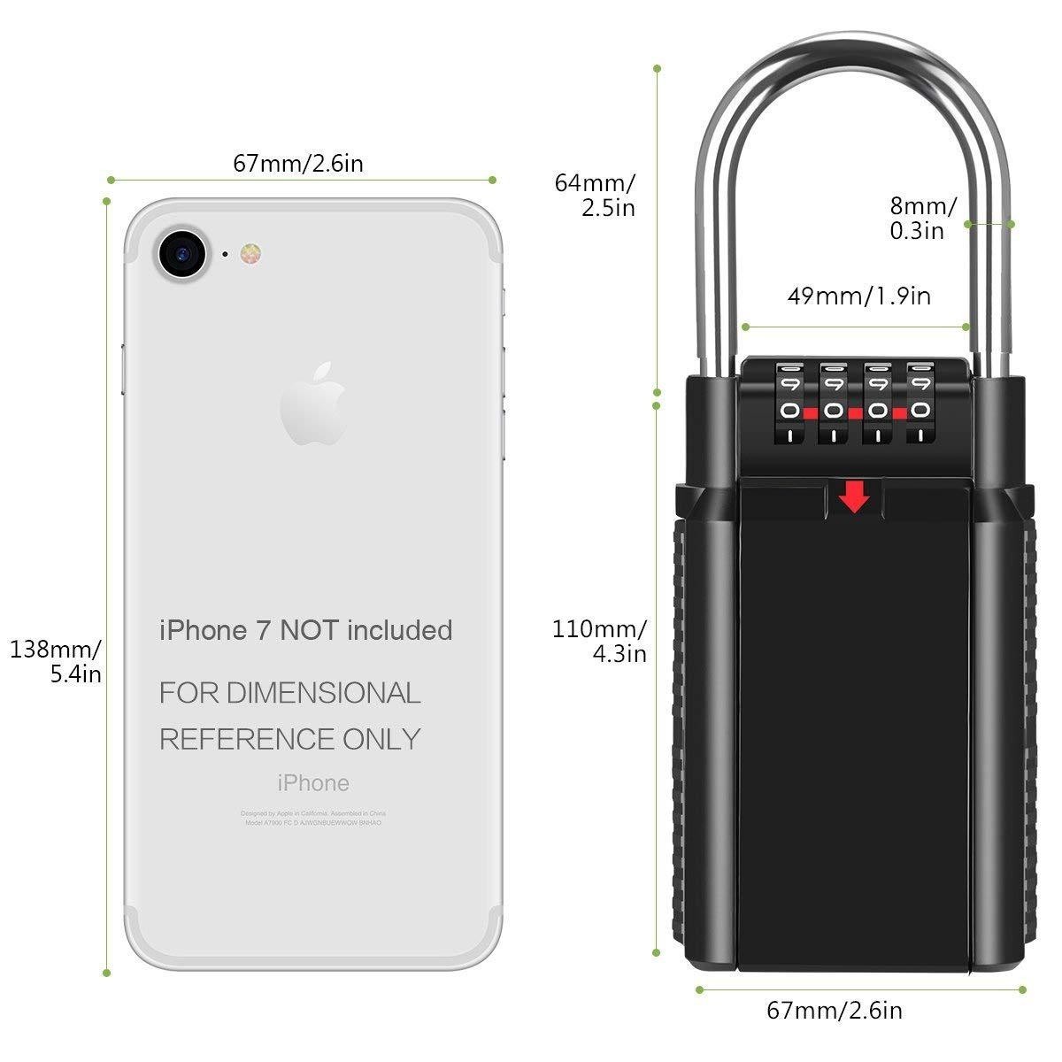 Portable Coded Car Keys Storage Real Estate Combination Key Lock Box ...