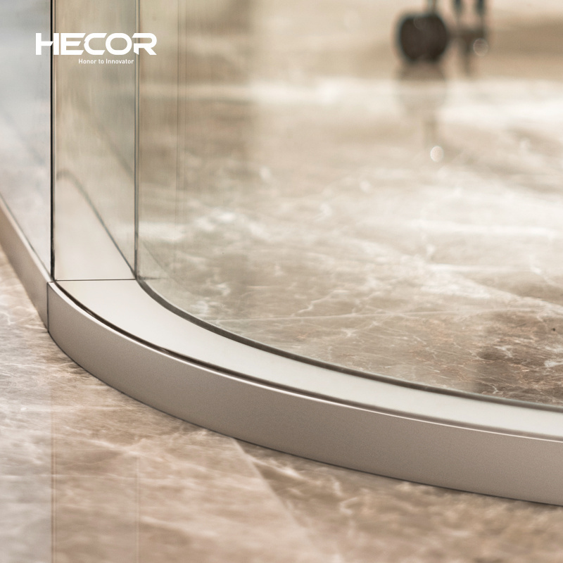 Modern Panoramic Office Room Clear Tempered Partition Divider Sound ...