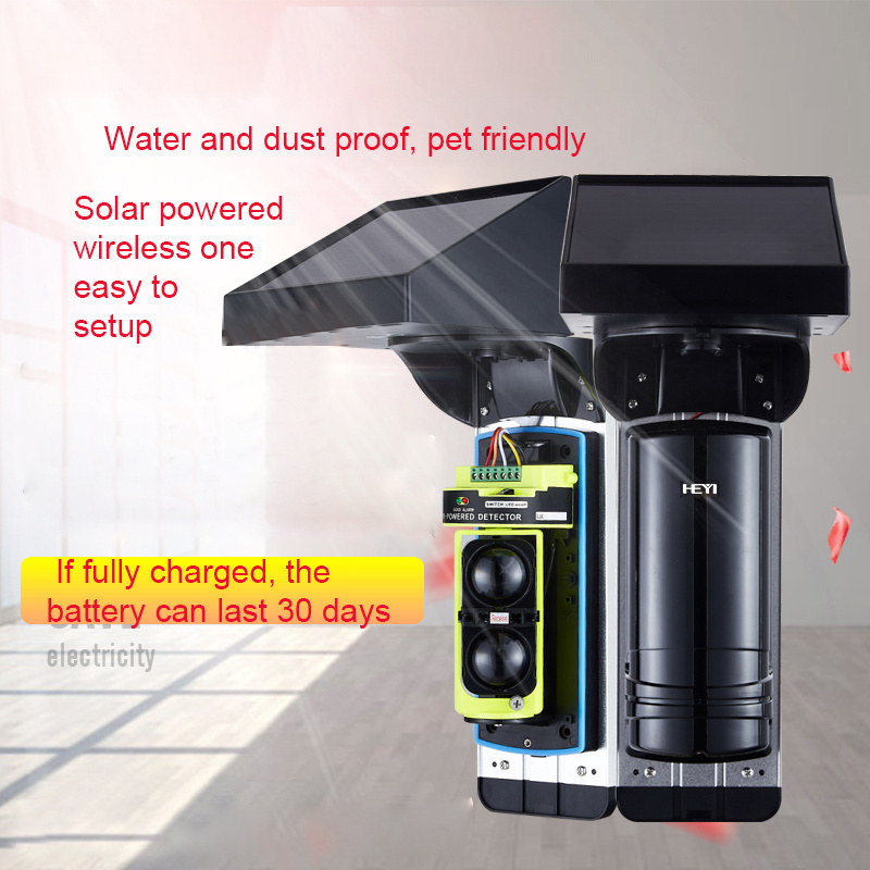 Wireless Outdoor Wall Mount Solar Beams with 2 Active Infrared Beam ...