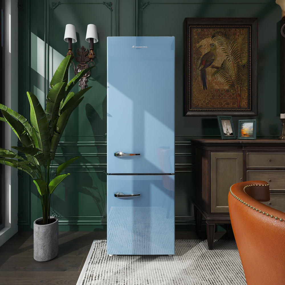 250WE-RE Colored Refrigerators Double Door Bottom Freezer Refrigerator ...