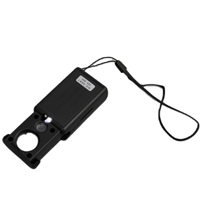 9881 LED pocket magnifying glasses jewellery loupe with Currency UV ...