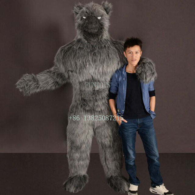 Funtoys CE inflatable realistic wolf mascot costume for adult ...