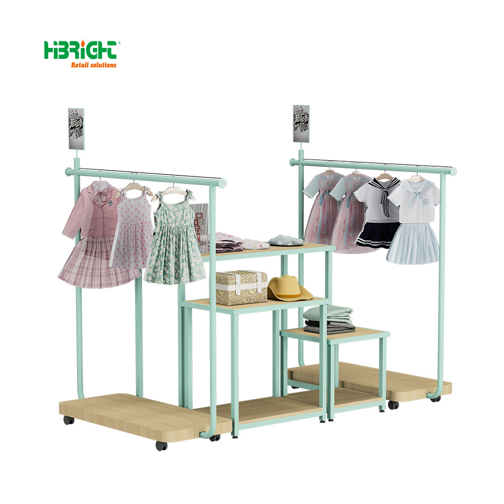 Easily Move Baby Care Store Layout Design Solution Baby Clothing Rack ...