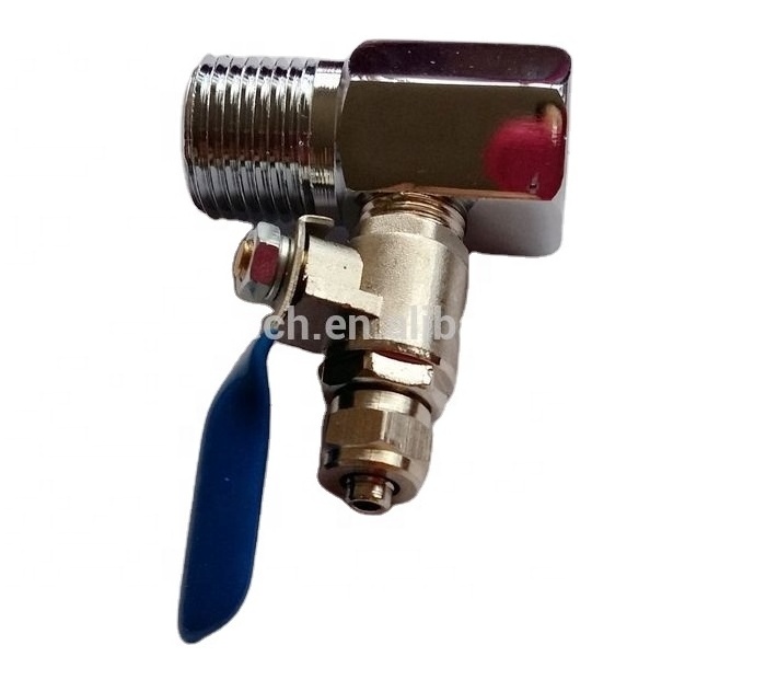 RO Feed Water Adapter 1/2" to 1/4" Ball Valve Faucet Tap Feed Reverse ...