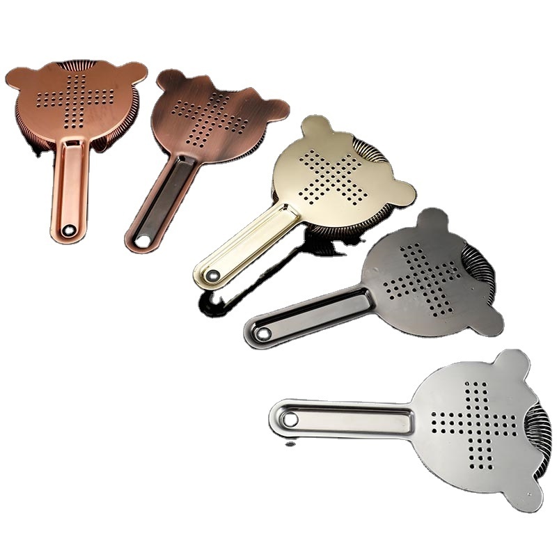 Black Gold Stainless Steel Martini Cocktail Strainer Modern Stylish ...