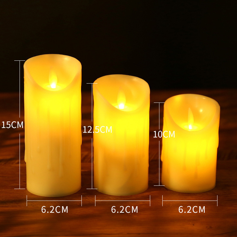 Flameless Flickering Battery Operated 3D LED Votive Candles ...