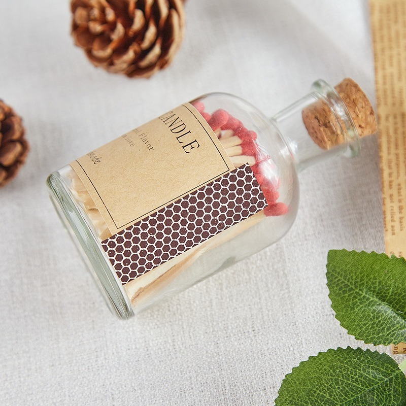 Decorative Wooden Artisan Long Matches for Candles Colored Safety ...