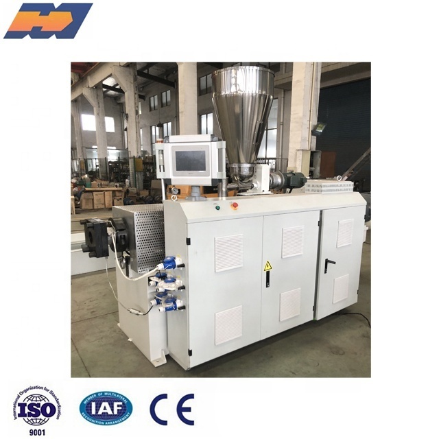 Double screw PVC CPVC UPVC plastic pipe extruder machine ...