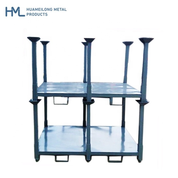 Warehouse vertical steel metal foldable stacking textile pallet racks ...