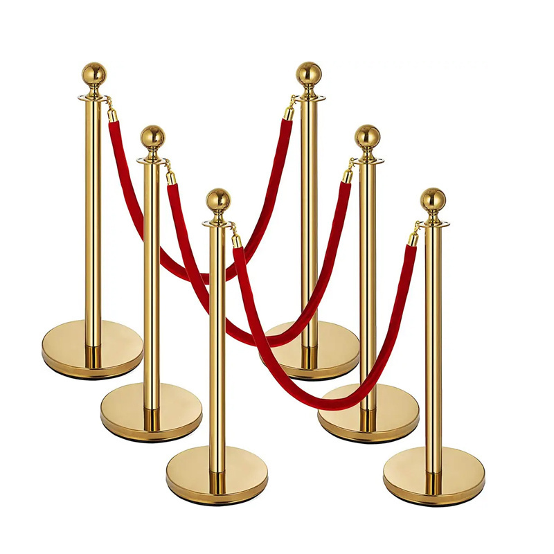 Stanchions Pole Crowd Control Red Carpet Velvet Rope Poles Stands Post ...