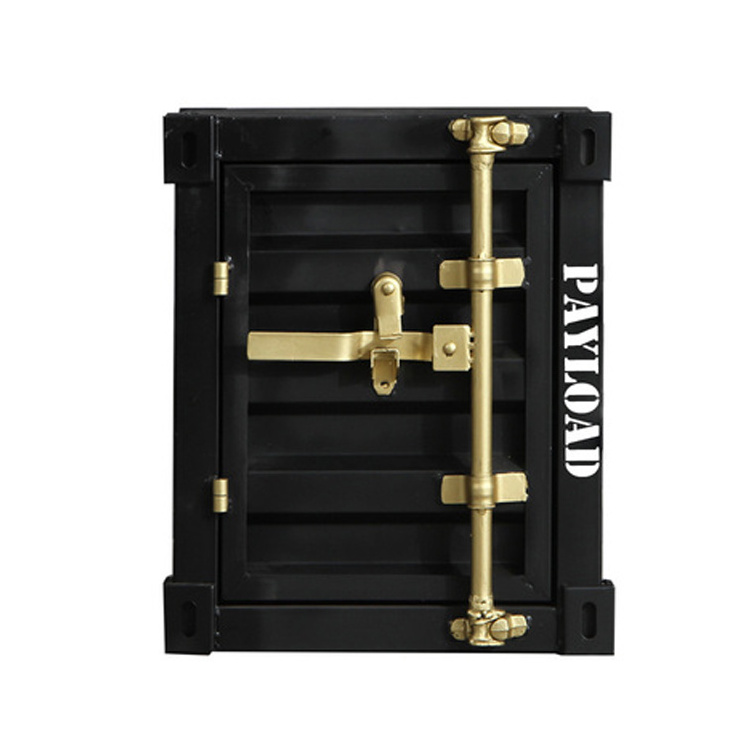 Living Room Vintage Industrial Metal Rustic Finish Shipping Container ...