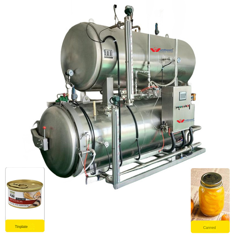 Industrial high pressure temperature Cooker Canning Food Sterilization ...