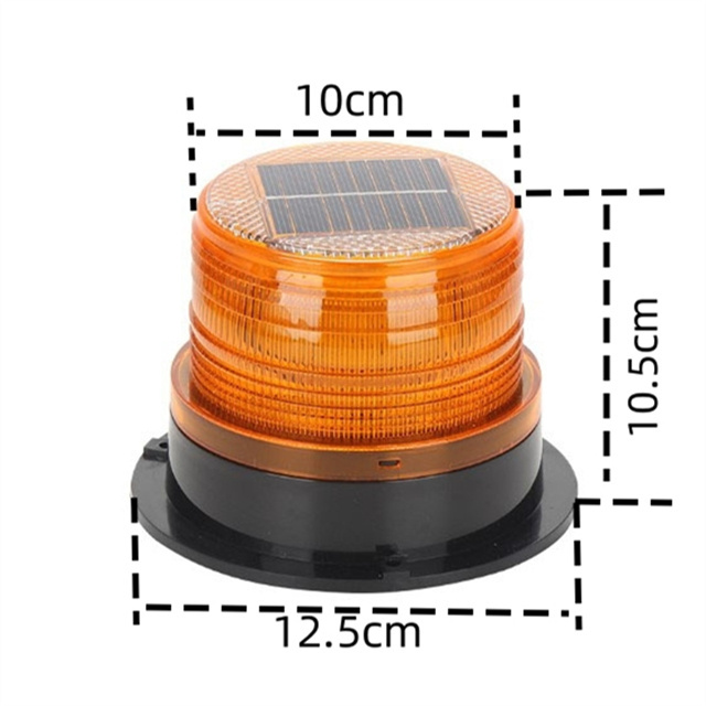 Emergency LED Strobe Warning Light Roadway Safety Flashing Solar ...