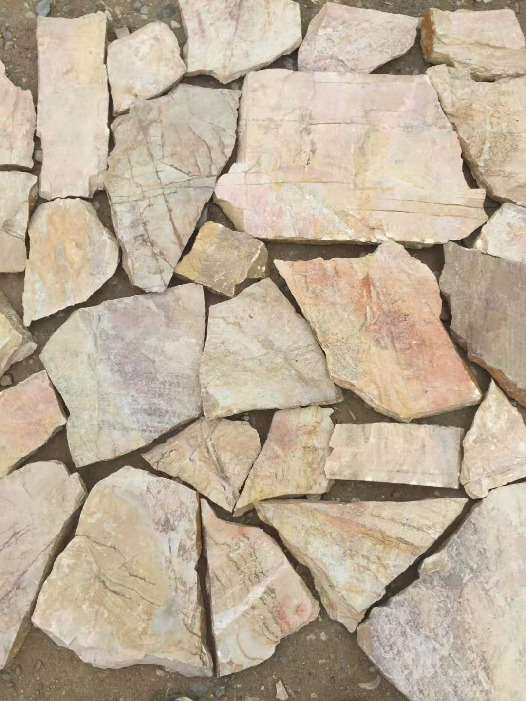 Chinese Random Yellow Irregular Slate Paving Stone Cheap Stepping Stone ...