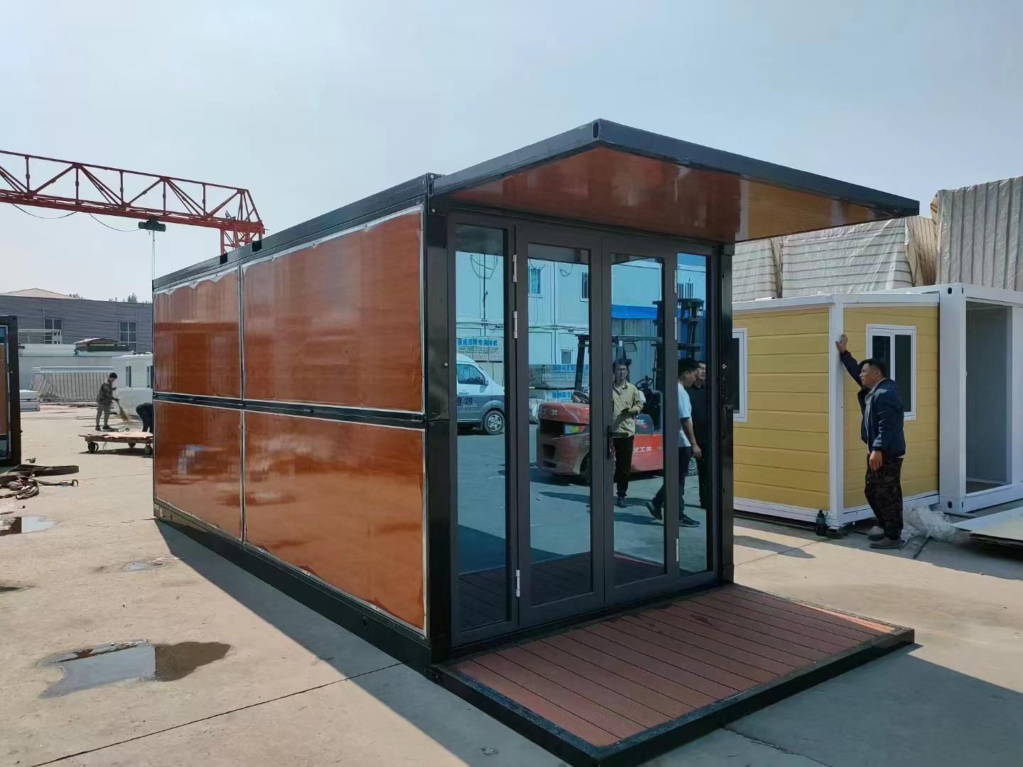 Folding Office Container Coffee Shop Folding Portable 4 Rooms Shipping ...