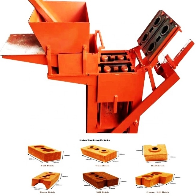 QMR2-40 High Quality Manual Compressed Interlocking Clay Earth Soil ...