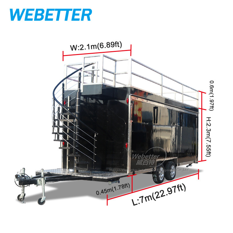 WEBETTER Custom Large Double Decker Mobile Kitchen Snack Juice Bar BBQ ...