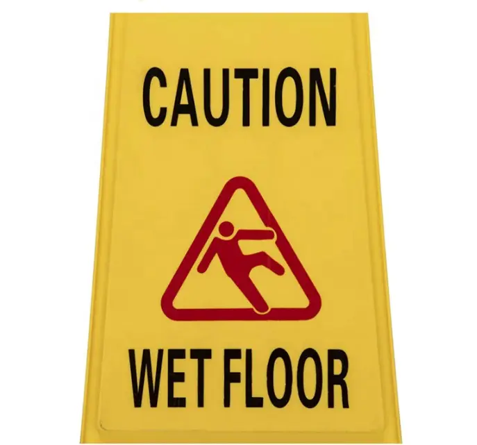 A-Shape Foldable Plastic Safety Warning Wet Floor Caution Sign ...